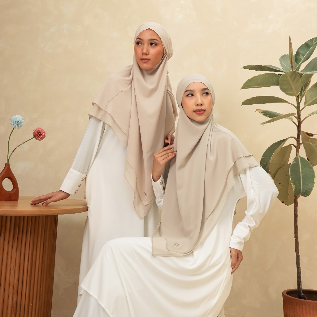 ผ้าพันคอ Umama - ผ้าคลุมธรรมดา Hijab Khimar Instant Hijab Daily Khimar ...