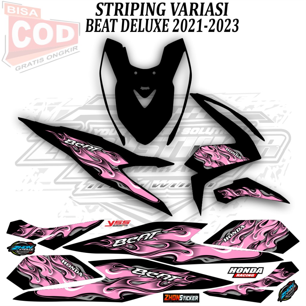 Honda Beat Deluxe / Beat Street 2021 2023 Variation Striping การออกแบบ ...