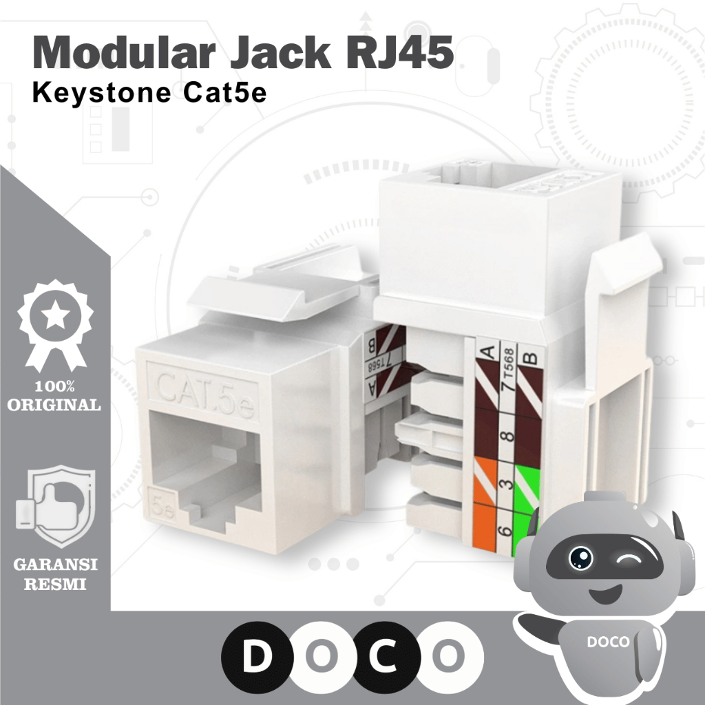 Modular RJ45 Plug Cat 5 Cat 5e Cat5 Cat5e N Keyston Jack 90 องศา Push ...