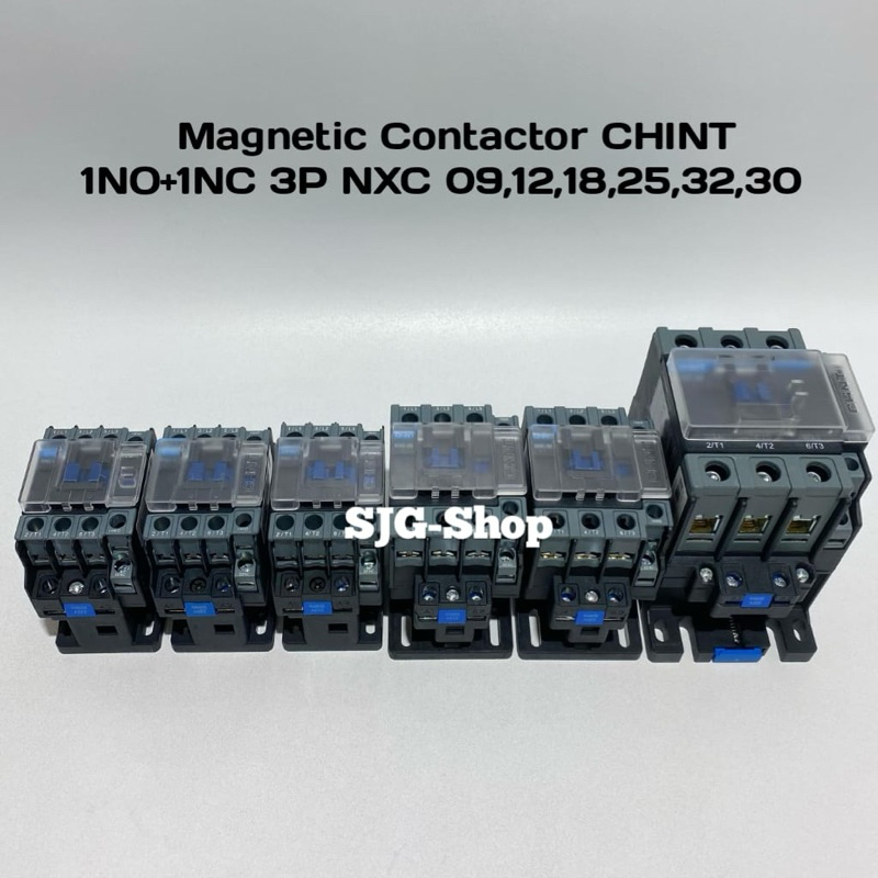 คอนแทคแม่เหล็ก Chint 1NO+1NC 3P NXC 09,12,18,25,32,40 Ampere Chint AC Contactor | Shopee Thailand