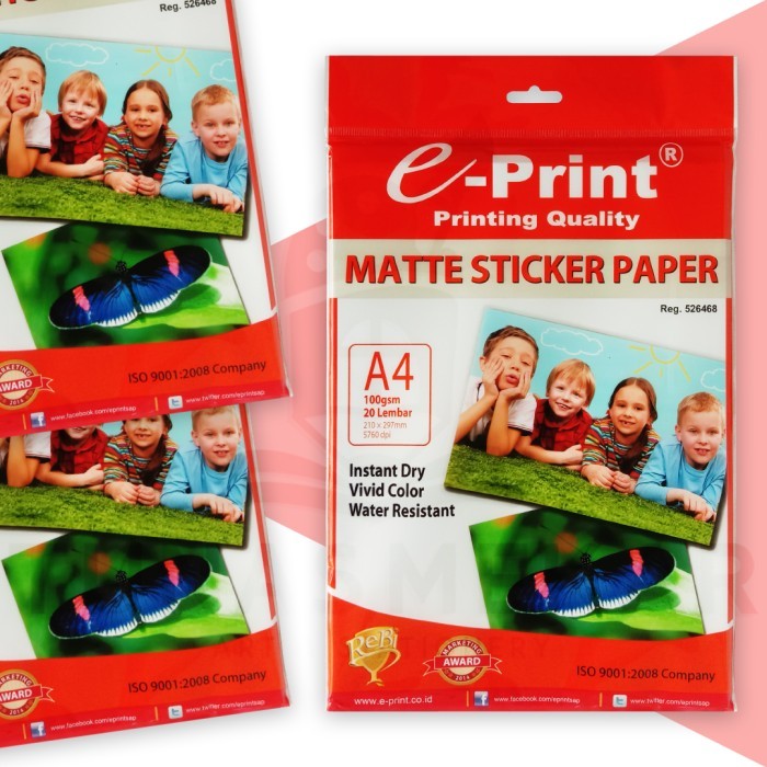 E-Print Matte Sticker Paper A4 / Matte Eprint A4 Photo Sticker Paper ...