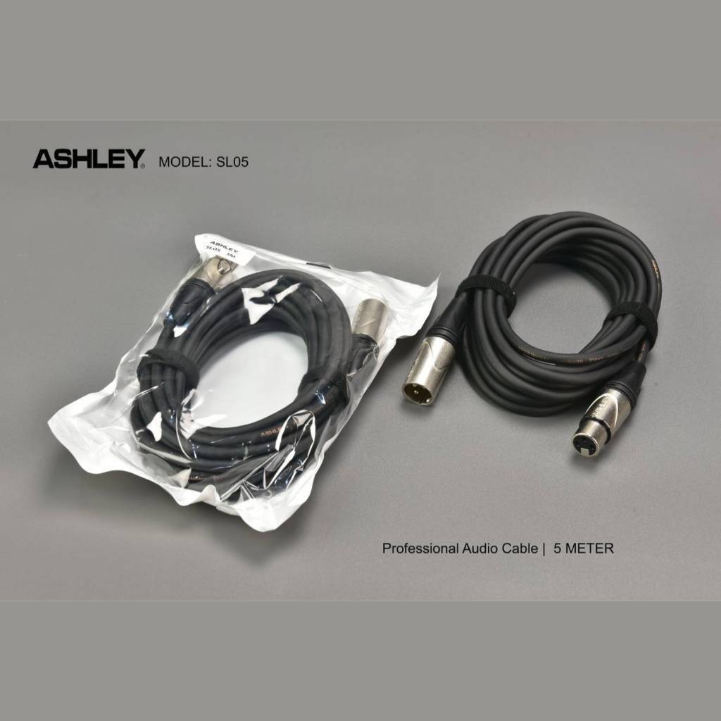 Ashley SL05 SL 05 สายแจ็ค canon สําหรับผู้ชายและผู้หญิง / xlr ตัวเมียถึงชาย 5 เมตร | Shopee Thailand