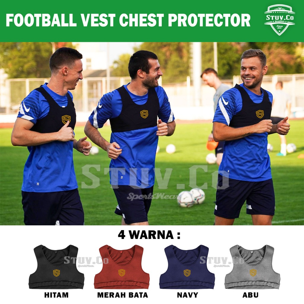 FOOTBALL VEST 4 สี CHEST PROTECTOR STUVCO FOAM CHEST FOR FUTSAL ...