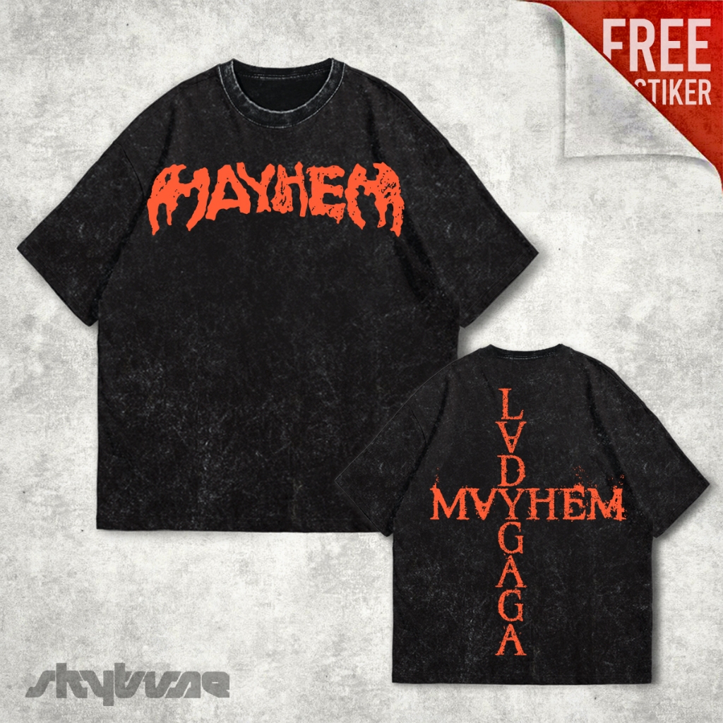 SKYTUNE เสื้อยืดโอเวอร์ไซส์ Mayhem Lady Gaga Music Merch | Shopee Thailand