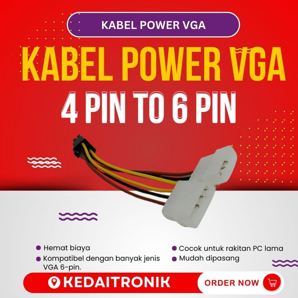 Dual Molex VGA Power Cable 4 Pin to 6 Pin Converter PCI Express สาขา ...