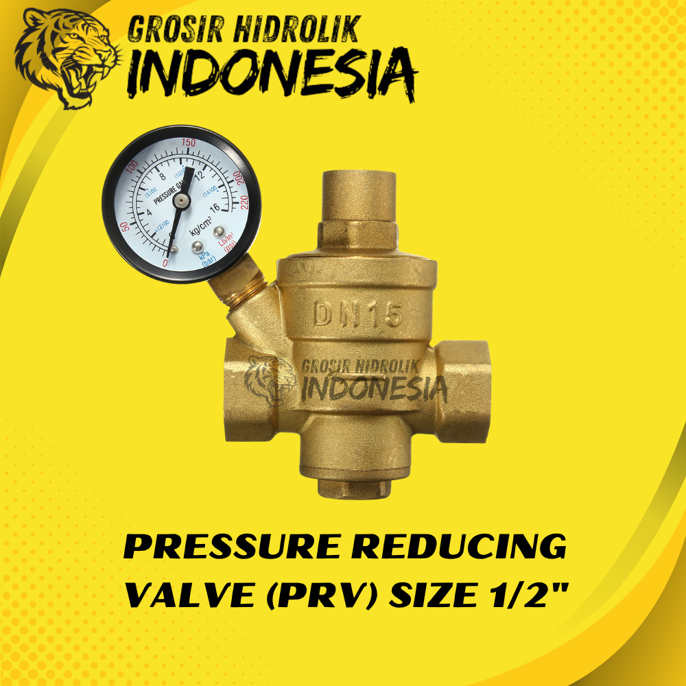1/2'' PRV PRESSURE REDUCING VALVE BRASS WATER REGULATOR ขนาด 1/2 ...