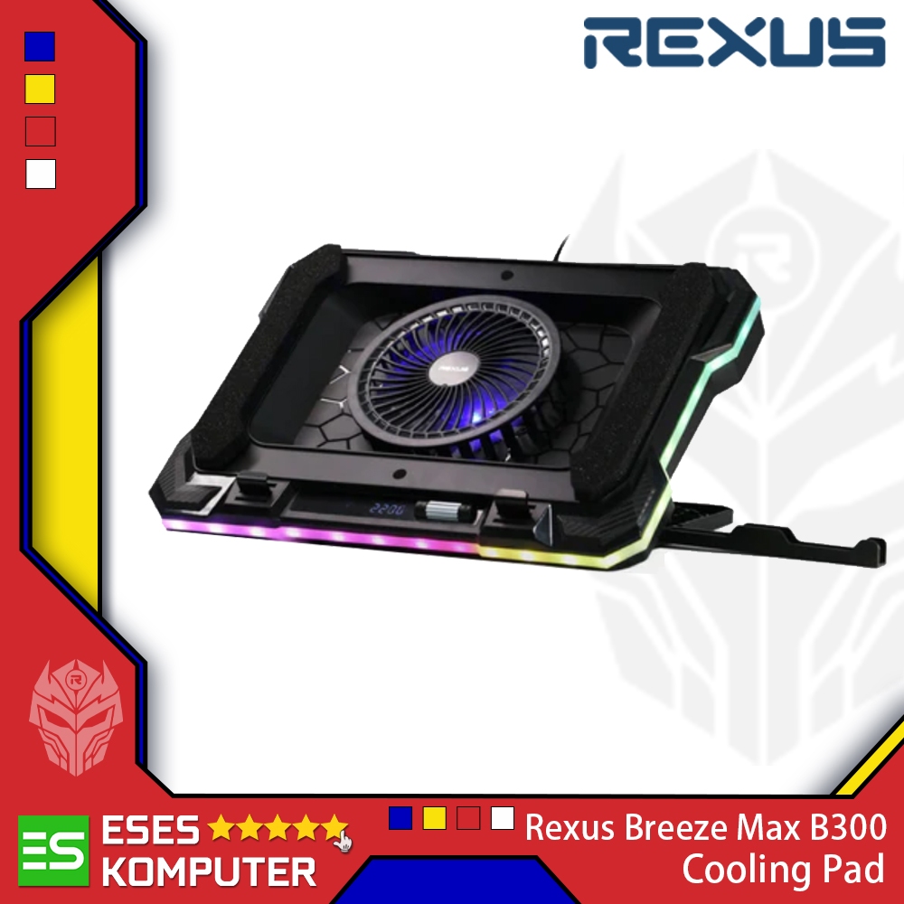Cooling Pad Rexus B300 Breeze Max RGB แล็ปท็อปคูลเลอร์ | Shopee Thailand