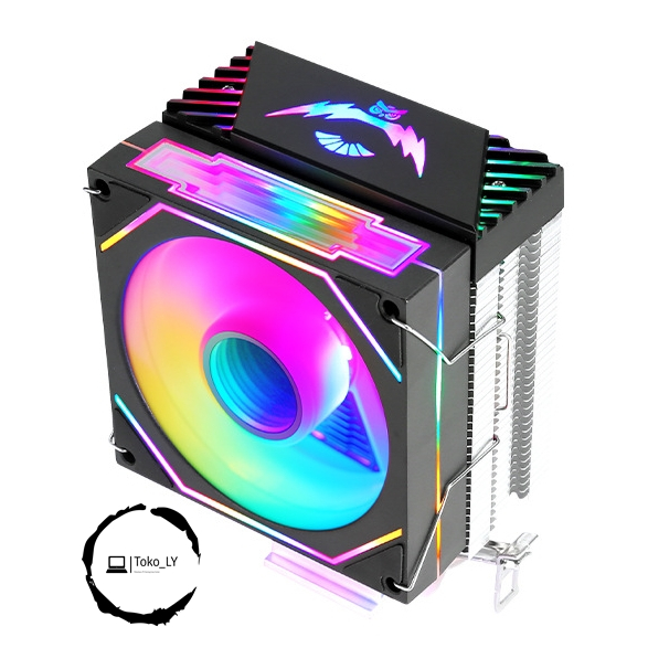 FAN COOLER PROCESSOR/HSF Cooler 4PIN PWM FAN 9CM RGB CONER Intel LGA ...