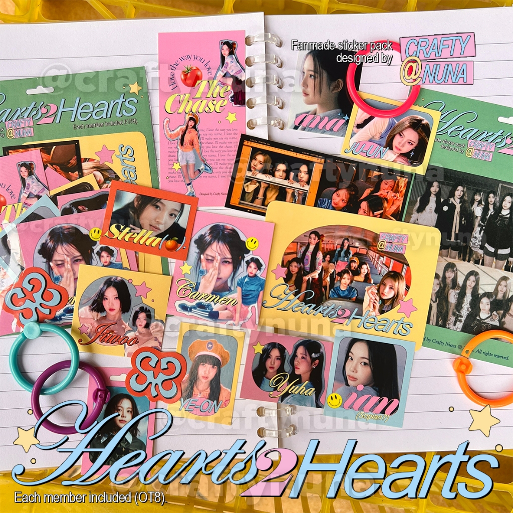 HEARTS2HEARTS AESTHETIC FANMADE STICKER PACK H2H สติ๊กเกอร์ชุดน่ารัก ...