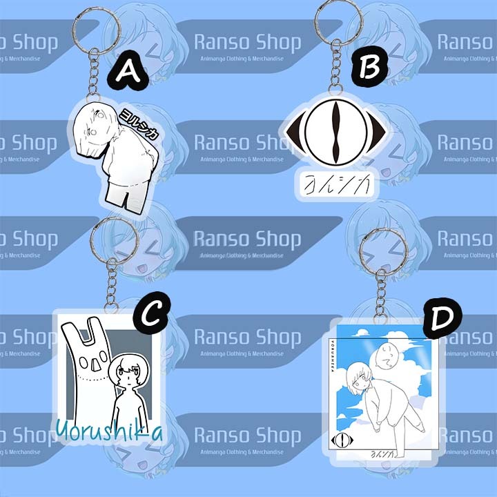 Gantungan Yorushika UV พิมพ์พวงกุญแจ 2 ด้านเลเซอร์ตัดขอบใสพรีเมี่ยม ...