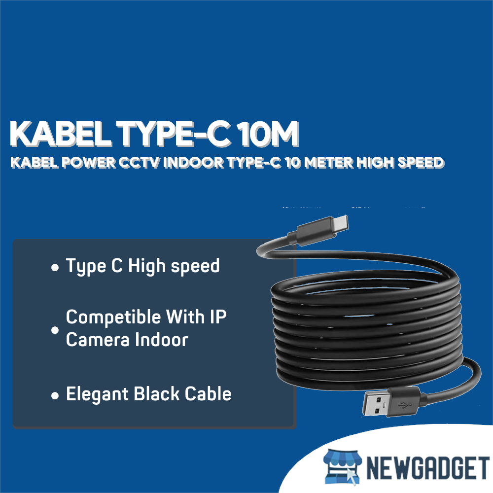 สาย-type-c-10m INDOOR CCTV POWER CABLE TYPE-C 10 เมตรความเร็วสูง ...