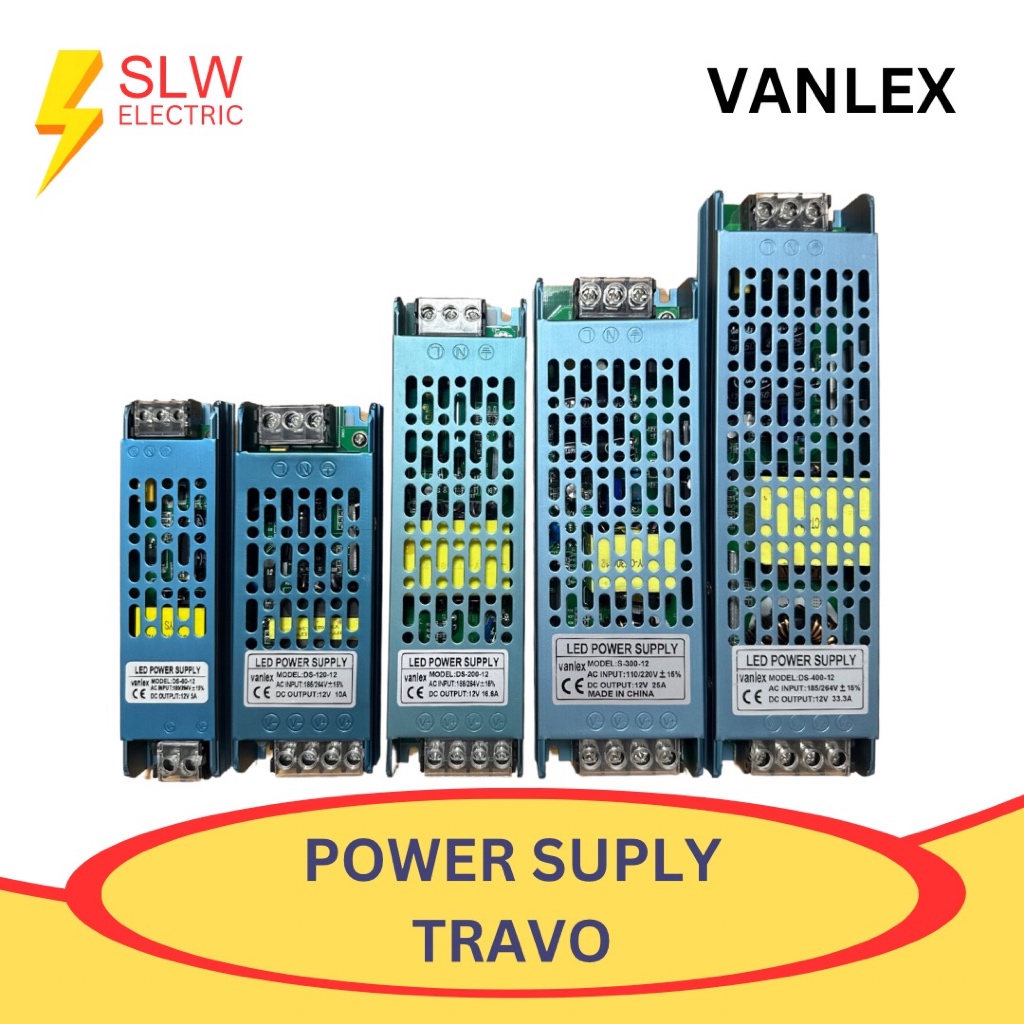 VANLEX TRAFO TRAVO POWER SUPPLY LED 12V 5A 10A 16.6A 25A 33.3A CAMPERE ...
