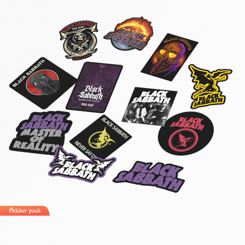 Black Sabbath Band Sticker Pack | Shopee Thailand