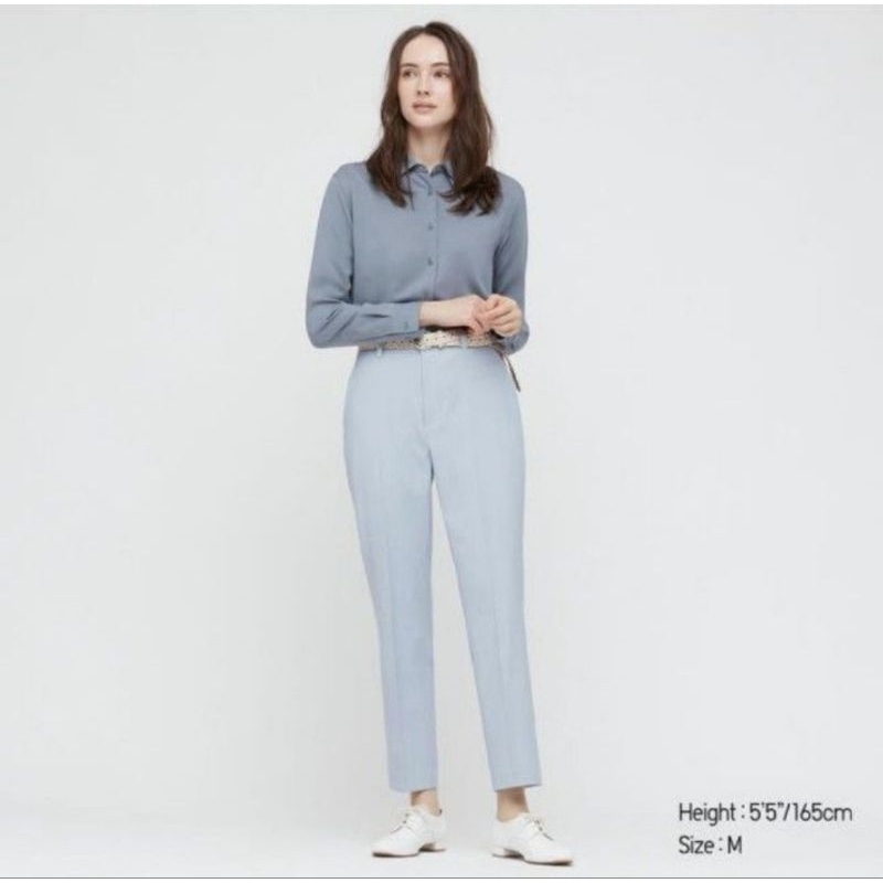 Uniqlo Smart Ankle 2 ทาง Baby Blue M | Shopee Thailand