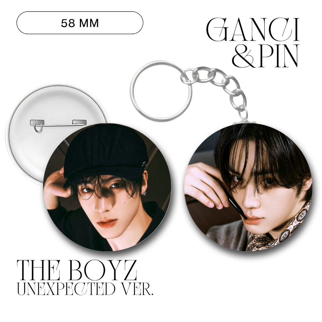 Gantungan Ganci THE BOYZ PIN UNEXPED KEYCHAIN 58 MM KEYCHAIN KPOP ...