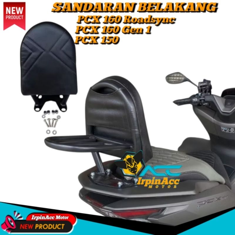 HITAM PCX 160 PCX 150 PCX 160 Roadsync ABS CBS PCX รถจักรยานยนต์พนักพิง ...