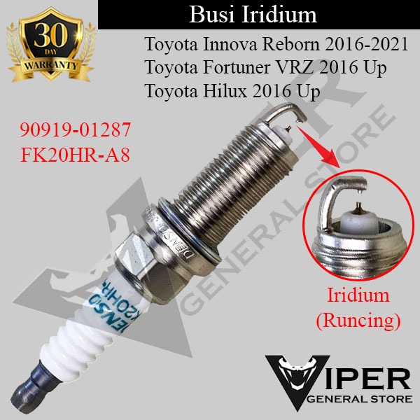 Toyota Innova Reborn Fortuner VRZ HIilux หัวเทียนเลเซอร์อิริเดียมเบนซิน ...