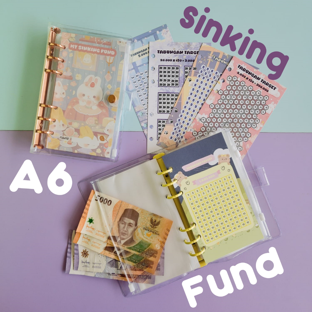 [Artopia] Binder Sinking Fund A6 Saving Money Snacks สมุดเก็บออมทรัพย์ | Shopee Thailand