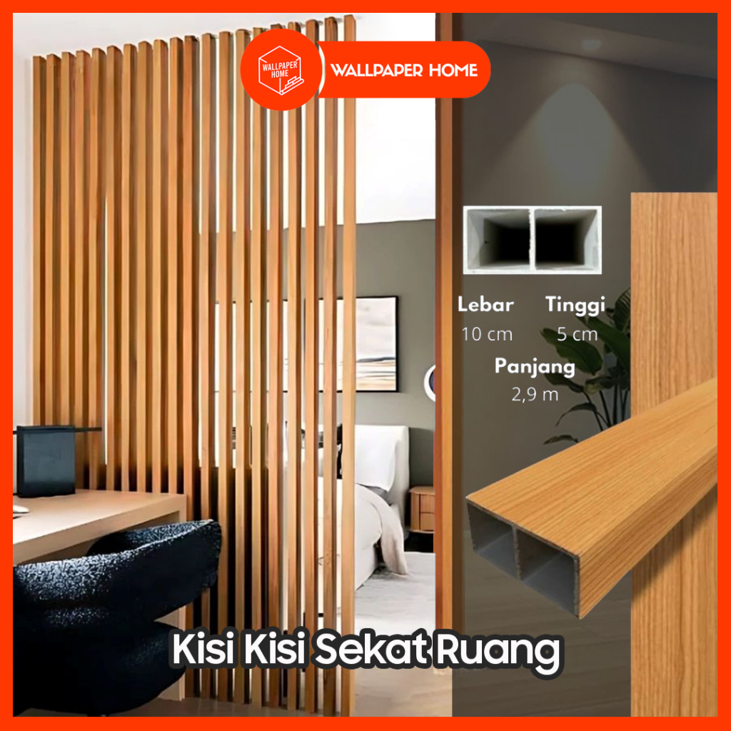 KAYU ROOM DIVIDER KISI 2.9m สูง/ห้อง DIVIDER PVC WOODEN MOTIF WALL ...