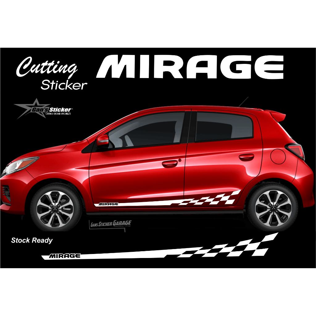 MITSUBISHI MIRAGE STICKER MITSUBISHI MIRAGE ACCESSORIES | Shopee Thailand