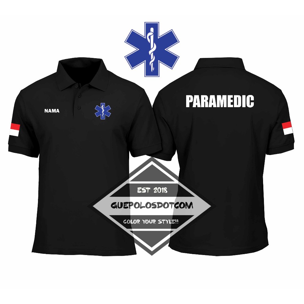 Collar POLOSHIRT รหัส 03 ใหม่ล่าสุด PARAMEDIC ฟรี Name - เสื้อเชิ้ตคอปก PARAMEDIC ชื่อฟรี - COOL ...