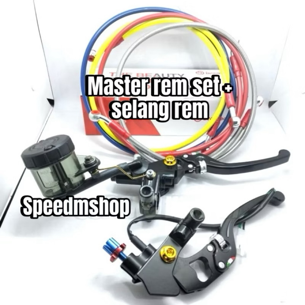 BRAKE MASTER SET ซ้ายขวา PLUS เบรคท่อ 90 ซม. รูปไข่สแควร์เบรค MASTER ...