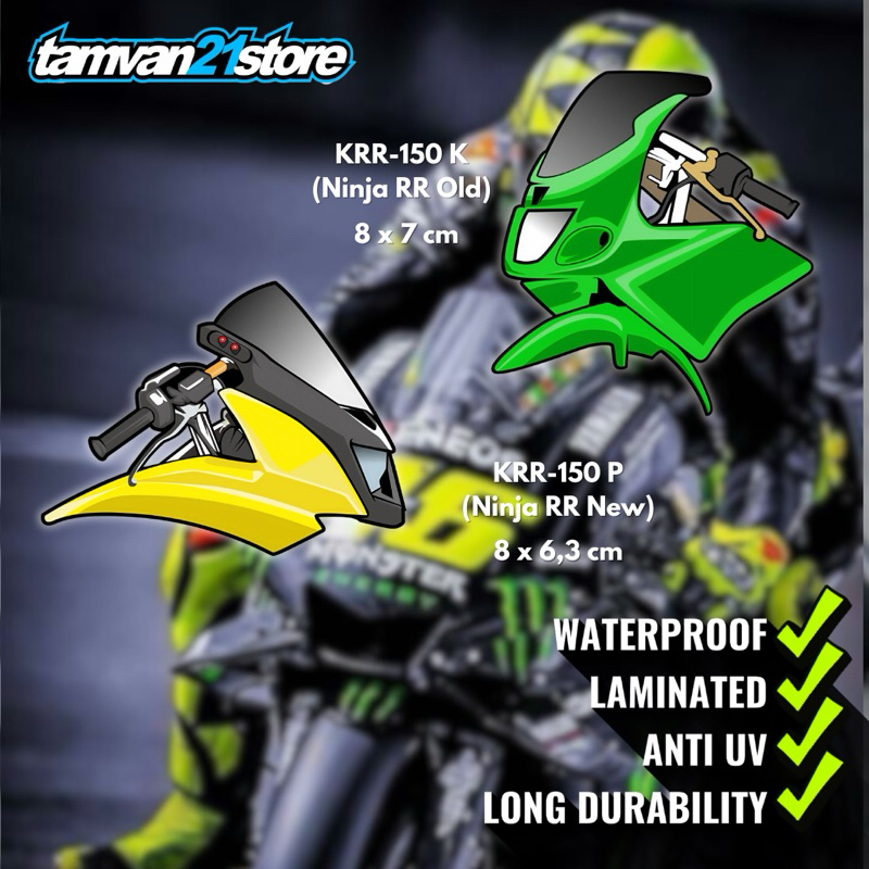 KAWASAKI คาวาซากิ NINJA KRR-150 K และ KRR-150 P RR สติ๊กเกอร์โลโก้ OLD ...