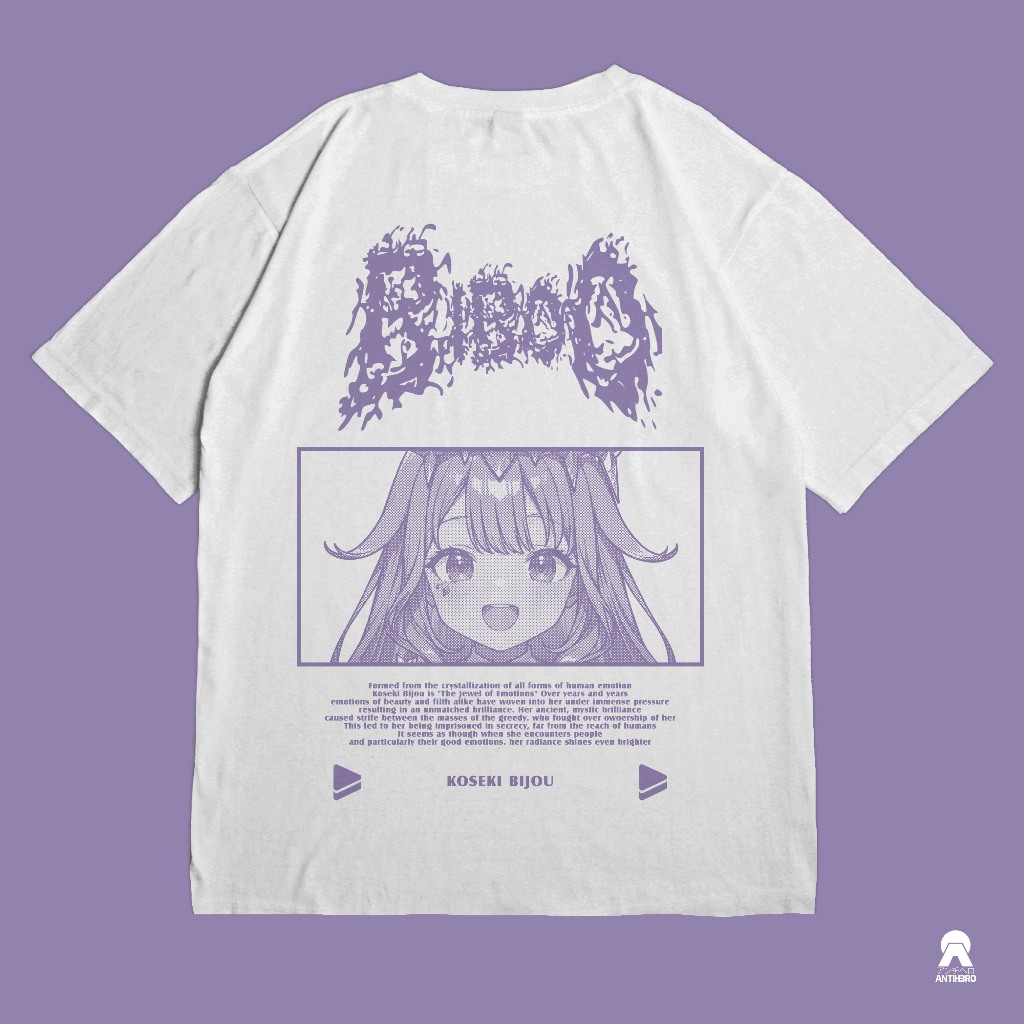 Koseki Bijou Biboo Hololive Advent Holo EN Vtuber เสื้อยืดผ้าฝ้ายหวี ...