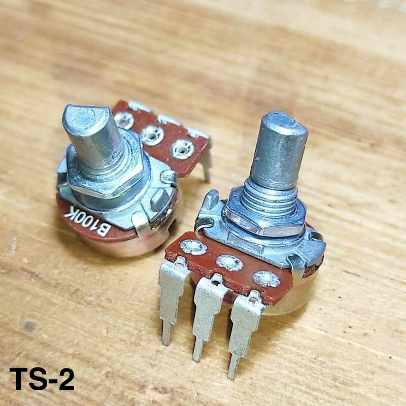 Potentio B100K Mono ขาดัด PCB mount กีตาร์เอฟเฟ็กต์ Linear taper มุมขวา ...