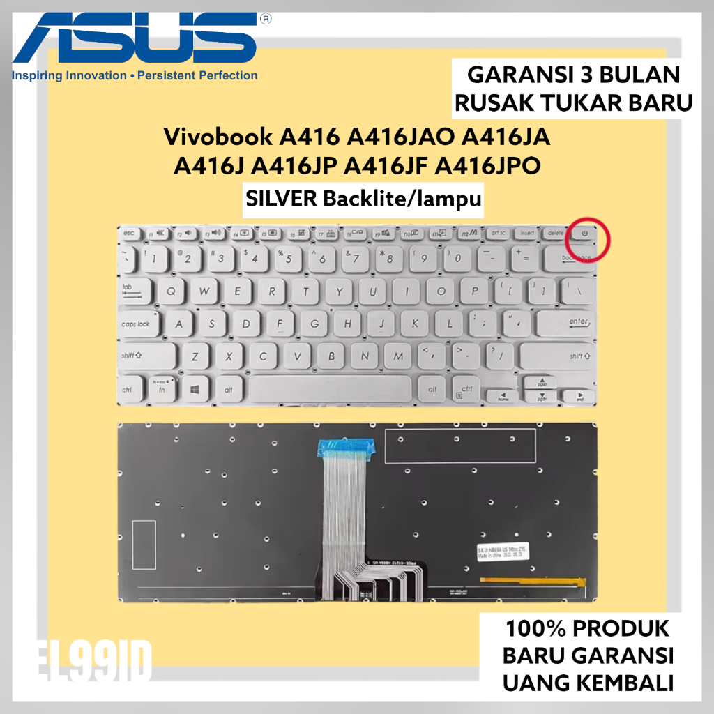 Asus Vivobook A416 A416E A416M A416MA A416J A416JA A416JP คีย์บอร์ด ...