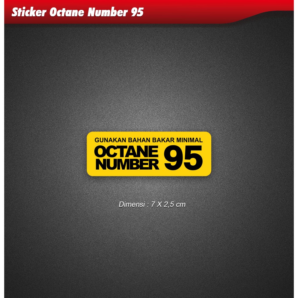 สติ๊กเกอร์น้ํามันเชื้อเพลิง Octane Number 95 | Shopee Thailand