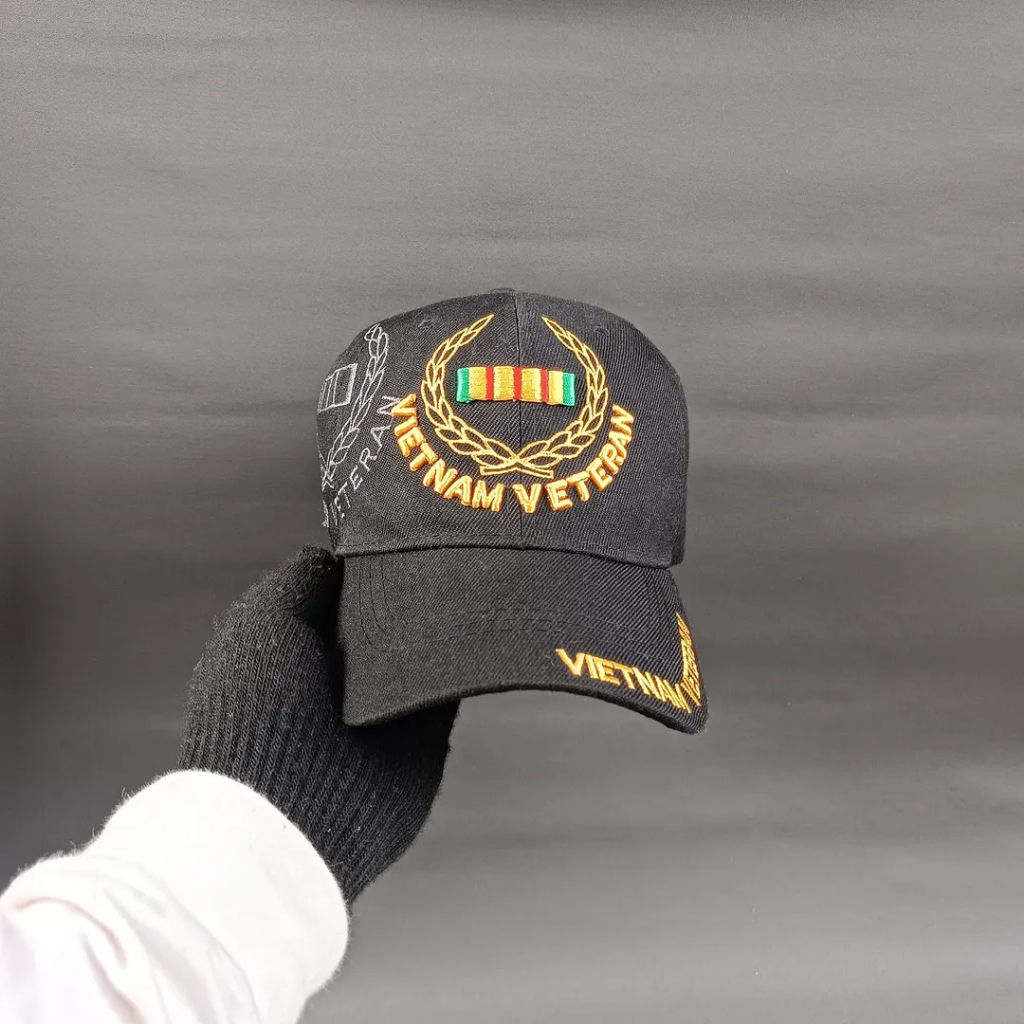 Hitam เวียดนาม VETERAN หมวกผู้ชายและผู้หญิงสีดํา | Shopee Thailand
