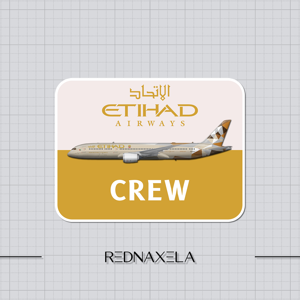 ไวนิล Etihad Airways Card Sticker รุ่นสติ๊กเกอร์ป้ายลูกเรือ | Shopee ...
