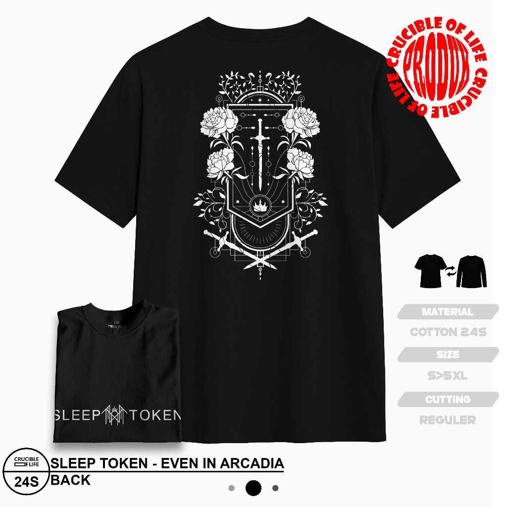 เสื้อยืด DISTRO SLEEP TOKEN BAND - EVEN IN ARCADIA EMERGENCE DAMOCLES ...