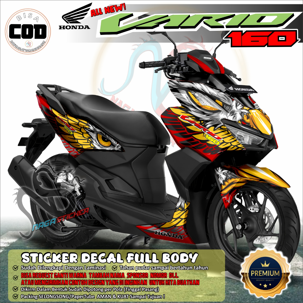 Honda VARIO 160 Full Body Decal สติกเกอร์ CA2306 BIRD Variation Design ...