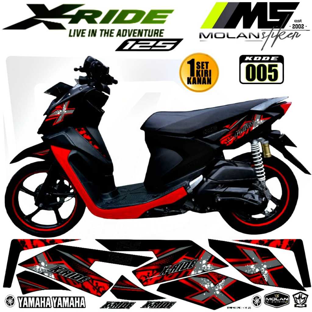 สติ๊กเกอร์รูปลอก Striping Yamaha X Ride 125 สติ๊กเกอร์ Variation Lis ...