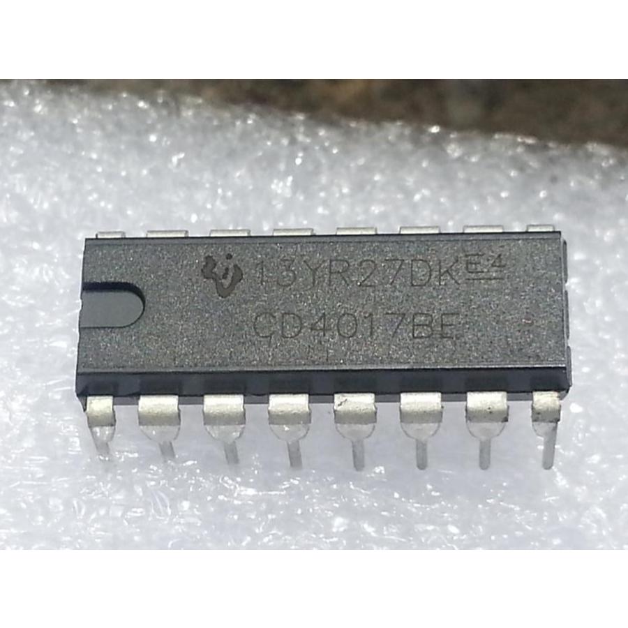CD4017 CD4017B CD4017BE Decade Counter Devider IC เดิม TI texas ...