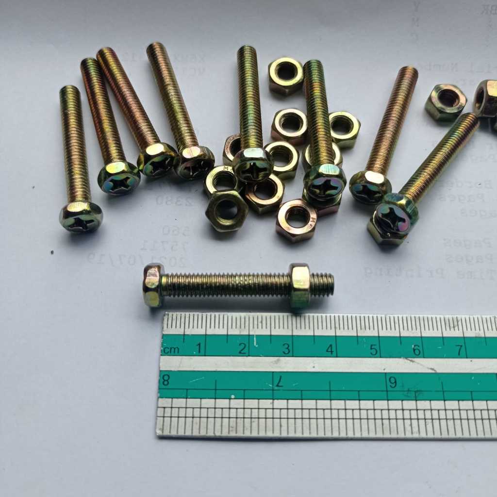 M6x40 DualFunction Nut Bolt 10 คีย์และไขควงพลัส | Shopee Thailand