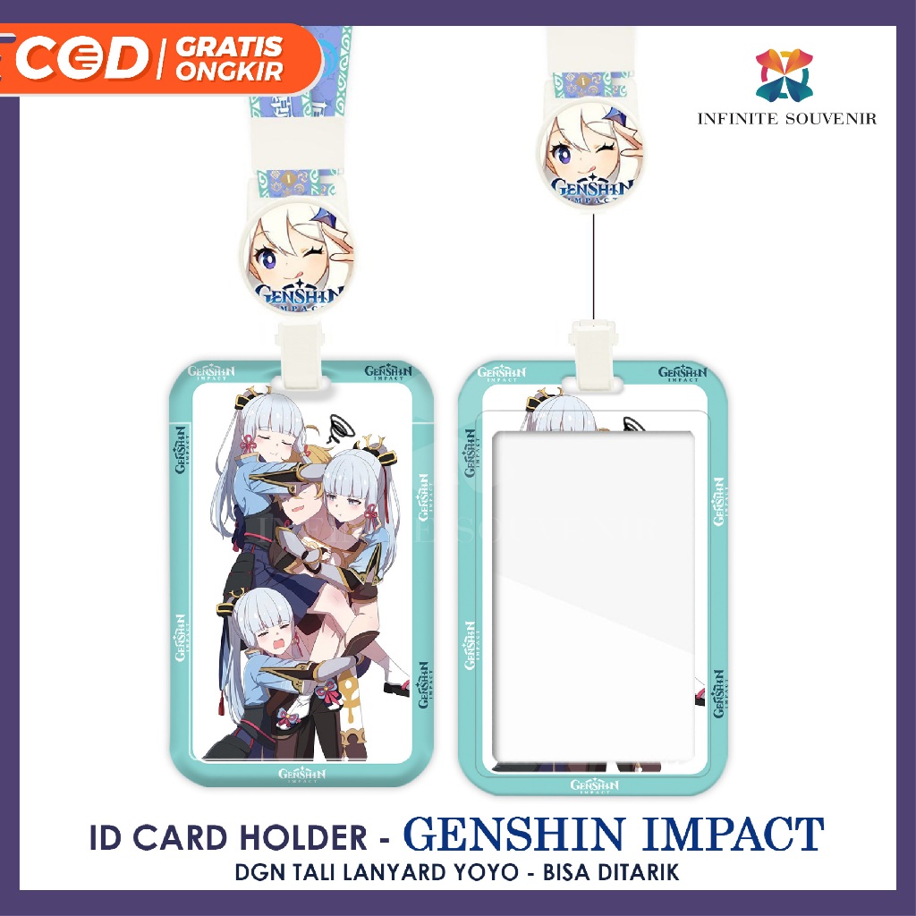 (N017) Genshin Impact Yoyo Rope ID Card Holder / Yoyo Nametag / Yoyo Card Holder / ที่ใส่การ์ด ...