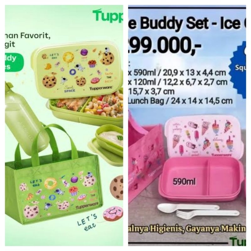 Tupperware Foodie Buddy Set กล่องข้าวไอศกรีม ชุดกล่องข้าว | Shopee Thailand