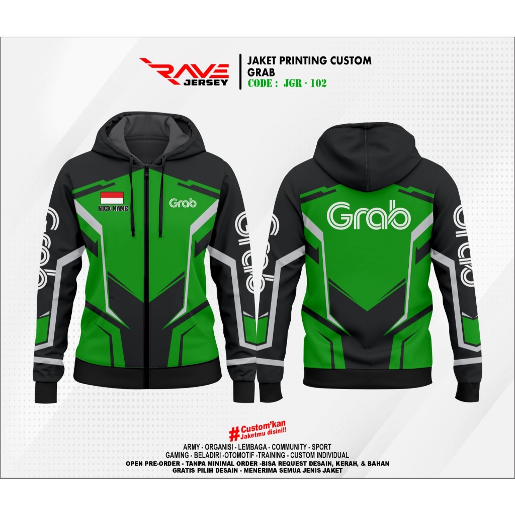 Sesi CUSTOM GRAB PRINTING JACKET 1 เสื้อแจ็คเก็ตพิมพ์เต็มรูปแบบ ...