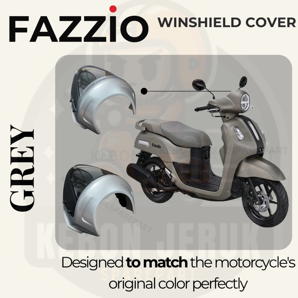 กระจกบังลม Fazzio Titanium Grey Visor Double Trouble Thailand Quality ...