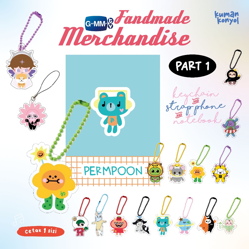 GANTUNGAN GMMTV MERCHANDISE FANMADE PART 1 FUNCTION พวงกุญแจ ING ...