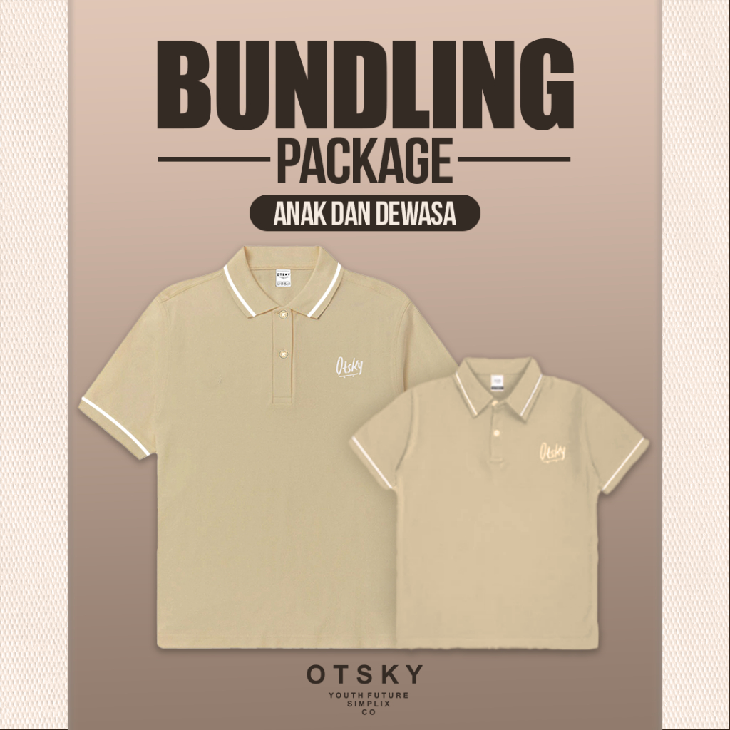 เสื้อโปโล Bundling Otsky พิเศษผู้ใหญ่และเด็ก + ฟรีสติ๊กเกอร์ | Shopee ...
