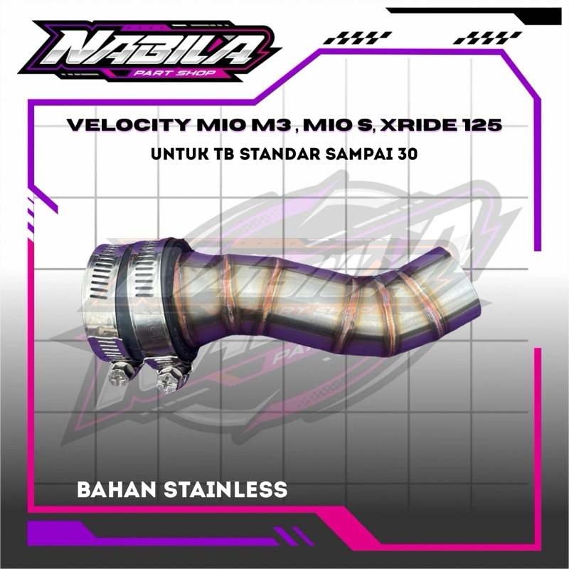 Velocity stack กรองอากาศสแตนเลส MIO M3 MIO SZ SOUL GT 125 XRIDE 125 ...