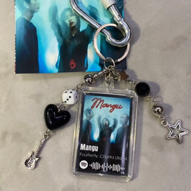 SPOTIFY KEYCHAIN MANGU FOURTWNTY//SCAN BARCODE//SPRINGY ELECTRIC ...