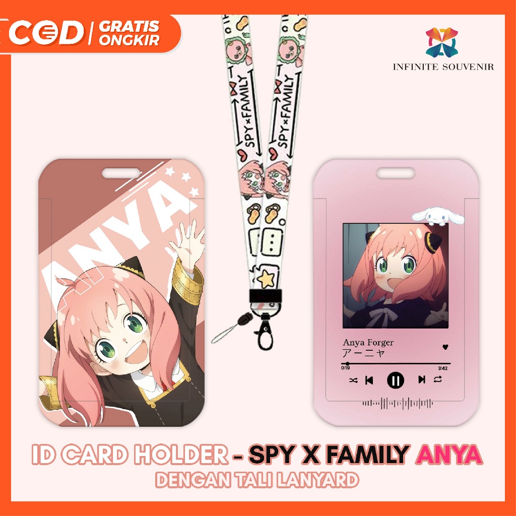 GANTUNGAN [N004] ANYA FORGER SPY X FAMILY / Name Tag Card Holder with ...
