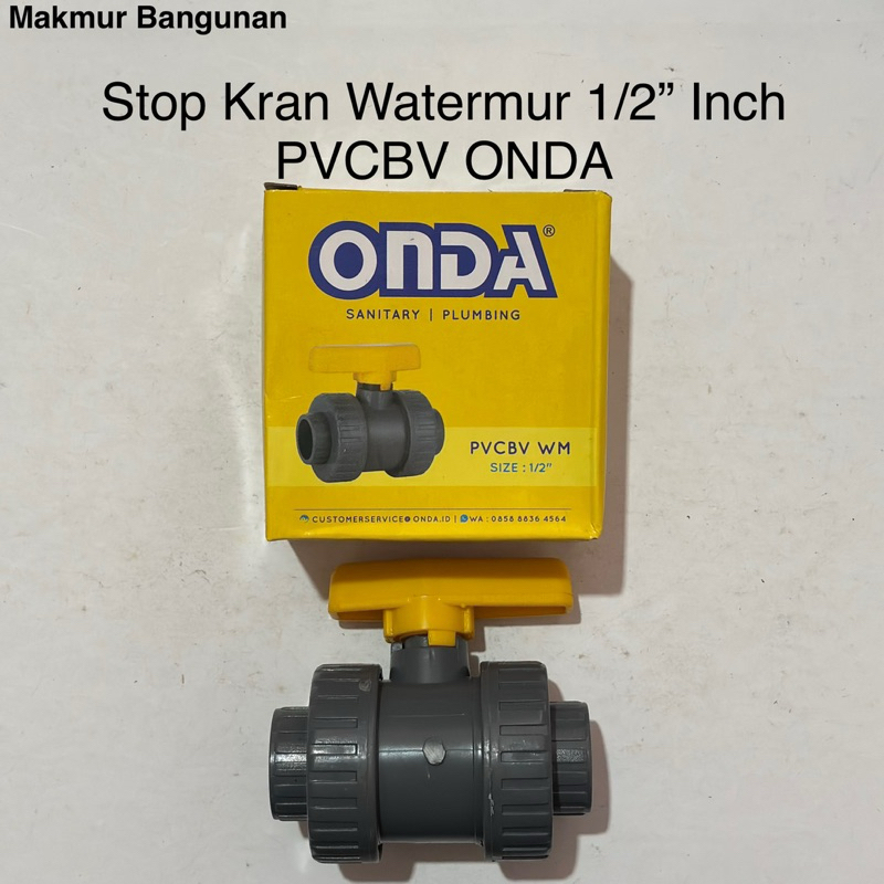1/2" นิ้ว ONDA PVCBV Watermur Stop | WM บอลวาล์ว | น้ํา PVC Moor Mur ...