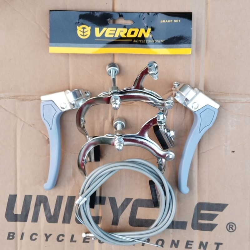 เบรค BMX สีเทายี่ห้อ Veron Fullset | Shopee Thailand