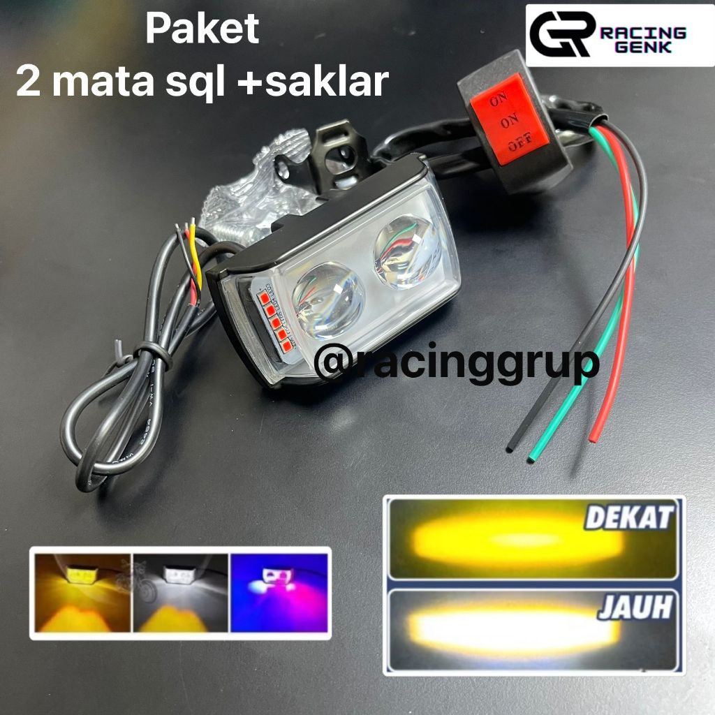 MATA PANCA MOTOR SQL เลเซอร์ยิงแพคเกจ 2 EYES + DUSK 12 VOLT - 24 VOLT ...